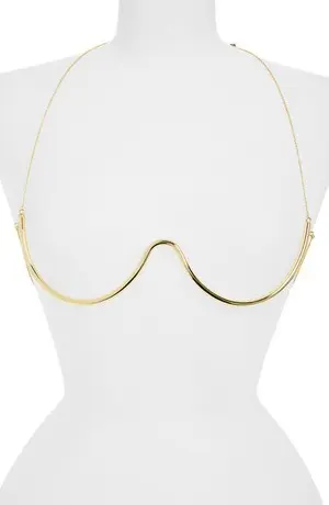 Cult Gaia Asha Bralette Chain - Gold | Editorialist