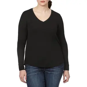 Universal Standard Long Sleeve V-rex Tee - Black