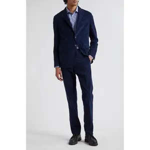 Massimo Alba Cotton Corduroy Suit Blue
