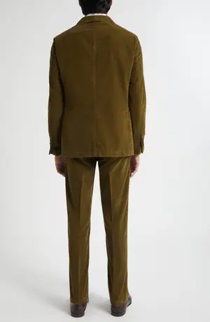 Massimo Alba Cotton Corduroy Suit - Military