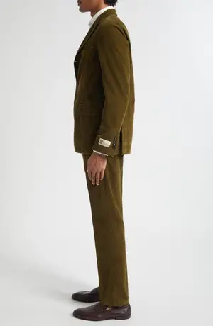 Massimo Alba Cotton Corduroy Suit - Military