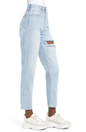 Endless Rose Ripped High-waist Ankle Jeans