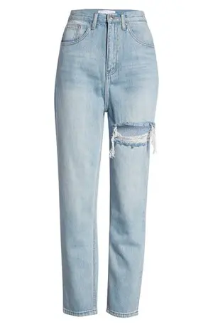 Endless Rose Ripped High-waist Ankle Jeans