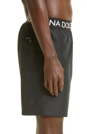 Dolce & Gabbana Logo Swim Trunks - Nero