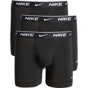 Nike Dri-fit Essential Assorted 3-pack Stretch Cotton Boxer Briefs - Black