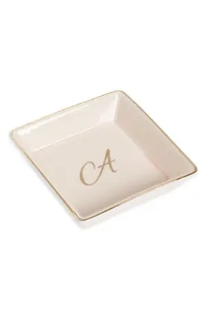 Nordstrom Initial Vanity Tray A- Blush- Gold