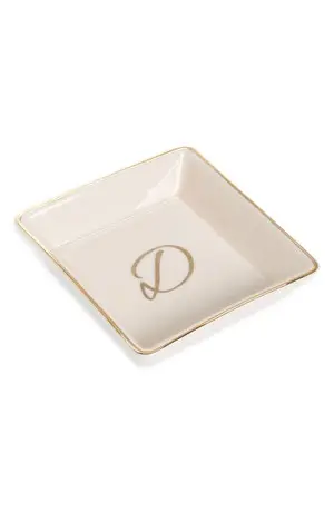 Nordstrom Initial Vanity Tray D- Blush- Gold