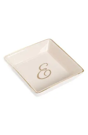 Nordstrom Initial Vanity Tray - E- Blush- Gold