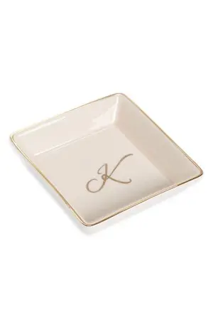 Nordstrom Initial Vanity Tray K- Blush- Gold