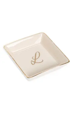 Nordstrom Initial Vanity Tray L- Blush- Gold