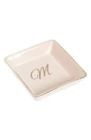 Nordstrom Initial Vanity Tray M- Blush- Gold
