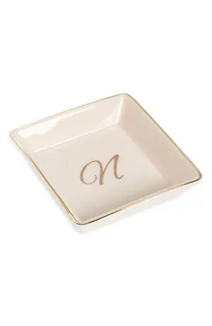 Nordstrom Initial Vanity Tray N- Blush- Gold