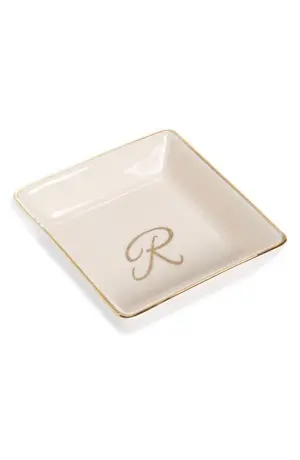 Nordstrom Initial Vanity Tray R- Blush- Gold