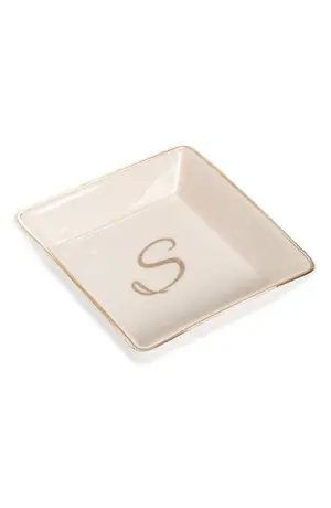 Nordstrom Initial Vanity Tray S- Blush- Gold