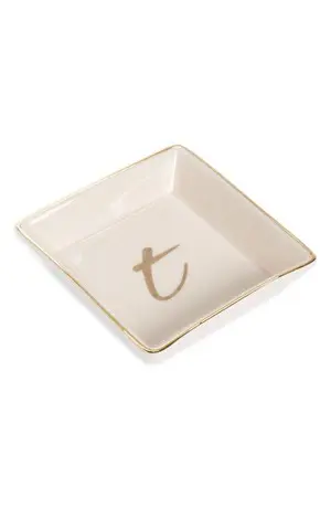 Nordstrom Initial Vanity Tray T- Blush- Gold