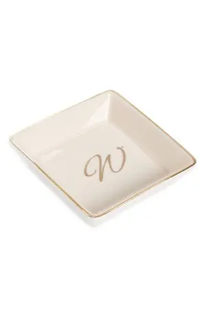 Nordstrom Initial Vanity Tray - W- Blush- Gold
