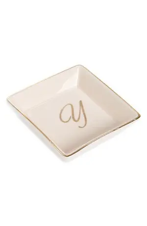 Nordstrom Initial Vanity Tray Y- Blush- Gold