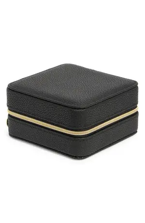 Nordstrom Square Zip Jewelry Box - Black Pebble