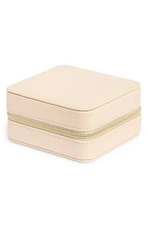 Nordstrom Square Zip Jewelry Box - Blush Pebble