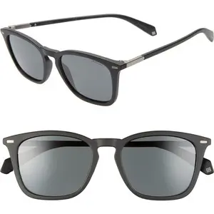 POLAROID 52mm Polarized Sunglasses - Matte Black/ Grey Polar