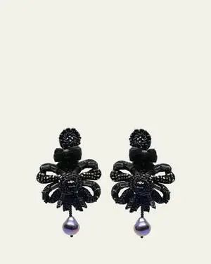 Ranjana Khan Beaded Clip-on Earrings - Crystal
