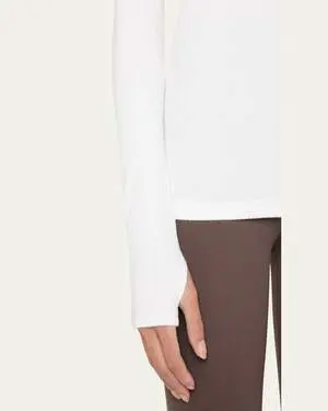 Splits59 Louise Rib Long-sleeve Top - White