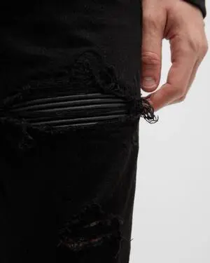 Amiri Mx1 Destroyed Skinny Jeans - Black