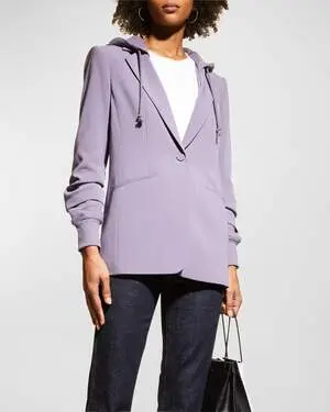 Cinq À Sept Hooded Khloe Jacket Lilac Wine