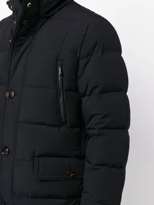 MOORER Button-down Padded Coat - Blue