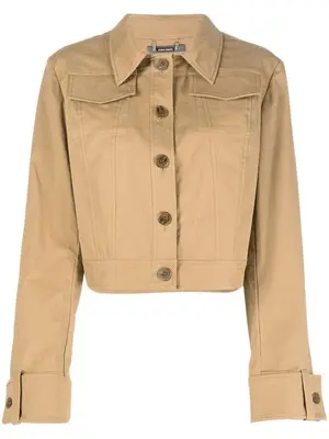 Alberta Ferretti Button-up Cropped Jacket