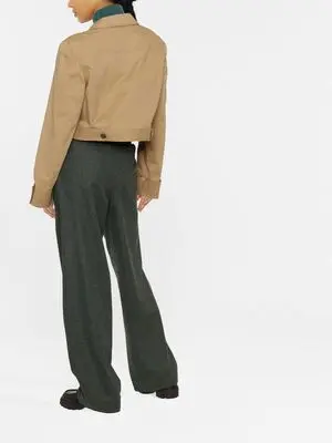 Alberta Ferretti Button-up Cropped Jacket