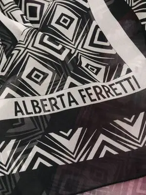 Alberta Ferretti Geometric-print Silk Scarf