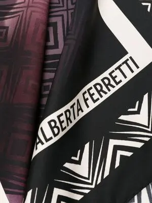 Alberta Ferretti Geometric-print Silk Scarf