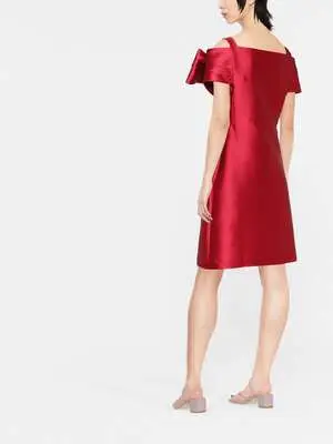Alberta Ferretti Off-shoulder Bow Detail Dress