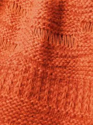 Stella McCartney Asymmetric Fringed Cardigan-coat - Orange