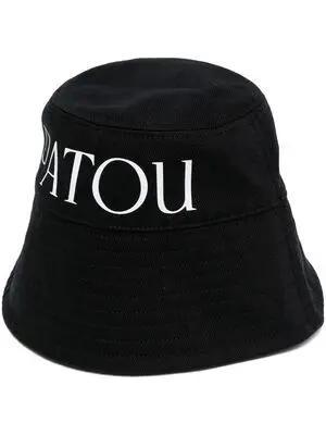 PATOU Logo-print Bucket Hat - Black