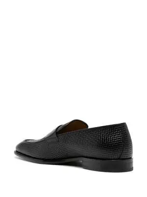BOSS Lisbon Woven Leather Loafers