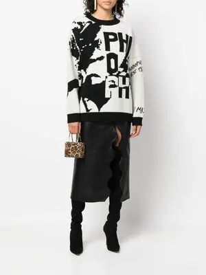 Philosophy Di Lorenzo Serafini Logo-knit Virgin Wool Jumper