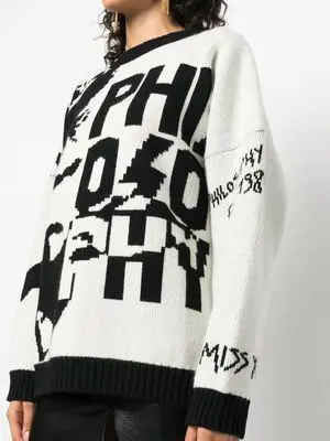 Philosophy Di Lorenzo Serafini Logo-knit Virgin Wool Jumper
