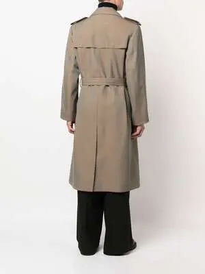 MAISON MARGIELA Double-breasted Wool Trench Coat - Green