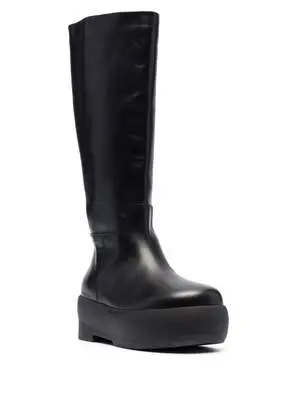 GIABORGHINI Knee-length Platform Boots - Black