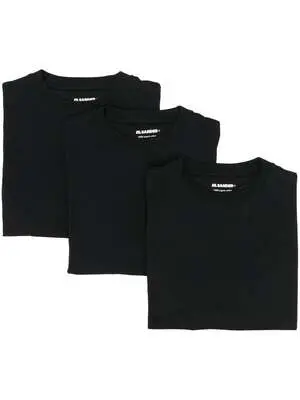 JIL SANDER Short-sleeve 3-pack T-shirts - Black