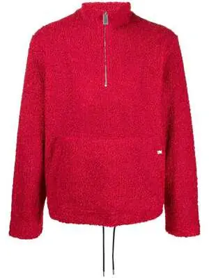 1017 Alyx 9sm Bouclé Half-zip Sweatshirt - Red