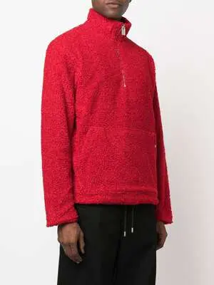 1017 Alyx 9sm Bouclé Half-zip Sweatshirt - Red
