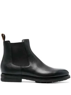 Santoni Leather Chelsea Boots