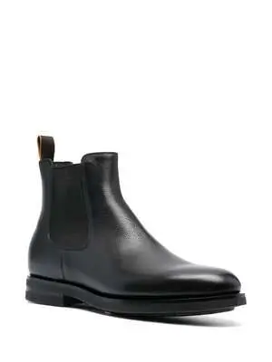 Santoni Leather Chelsea Boots