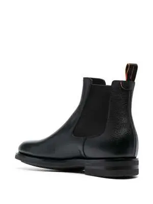 Santoni Leather Chelsea Boots