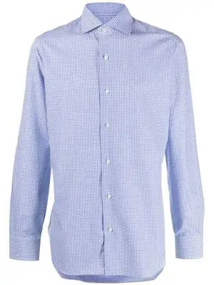 BARBA NAPOLI Gingham-check Tailored Shirt