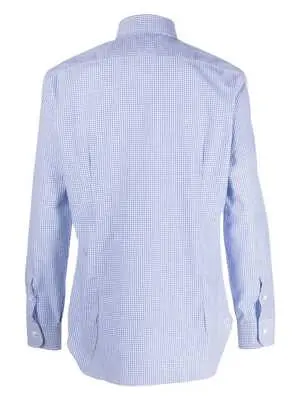 BARBA NAPOLI Gingham-check Tailored Shirt