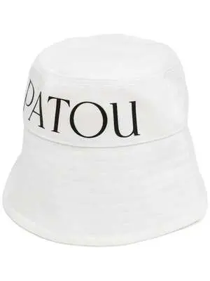 PATOU Logo-embroidered Bucket Hat - White